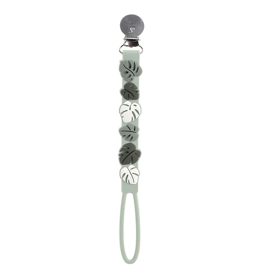 Shop Beadless Pacifier Clip - Monstera - Li'l Baby Sprouts